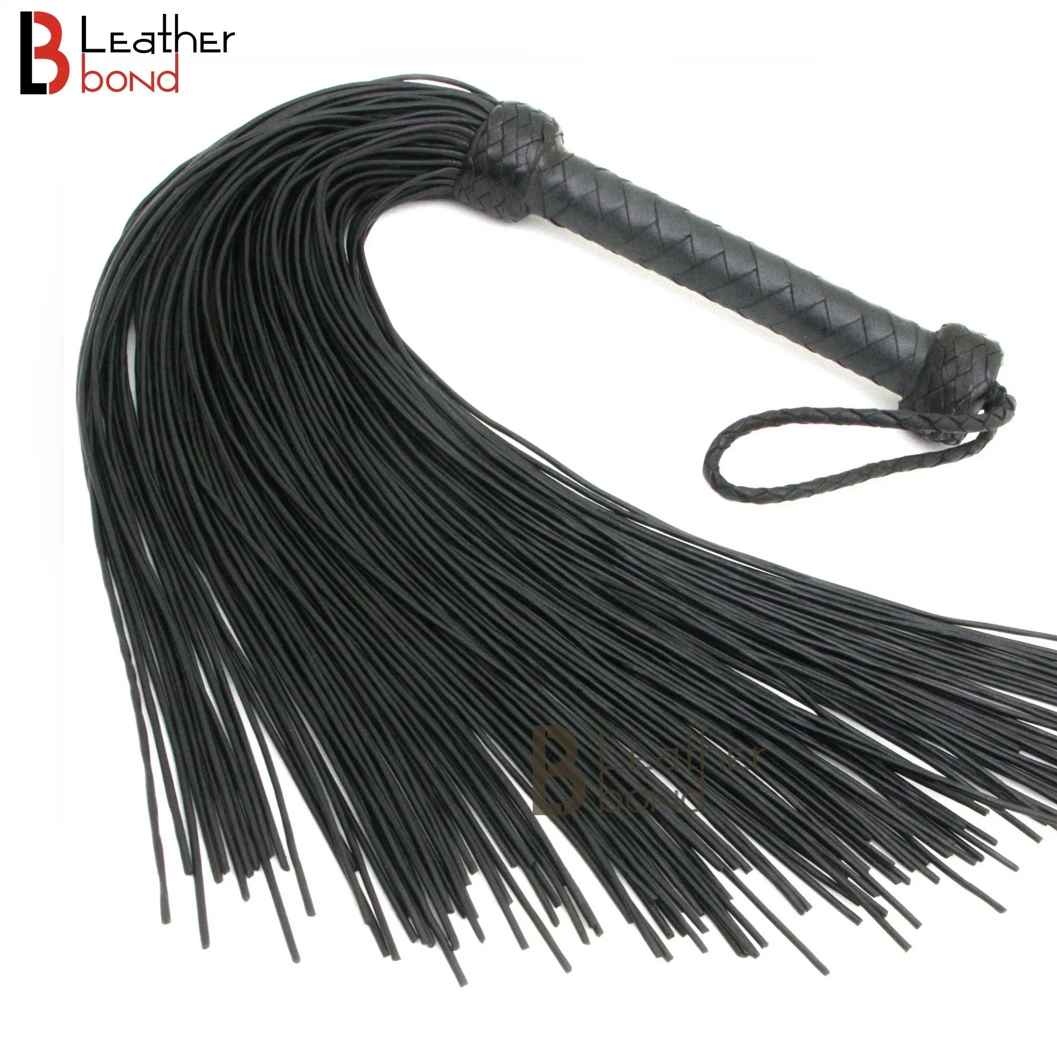 100 Falls Leather Flogger – Heavy Duty BDSM Stingy Whip Black – Leather ...