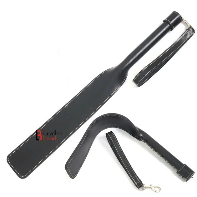 Leather Spanking BDSM Paddle Slapper Steel Studded Heavy Weight ...