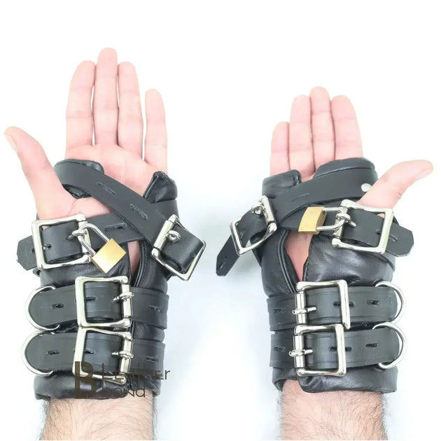 Real Strong Leather Suspension Wrist Cuffs Restraint Set 2 Pieces Blac ...