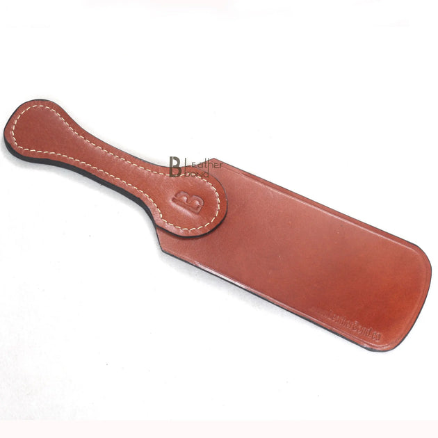 Leather Spanking BDSM Paddle Slapper Steel Studded Heavy Weight ...