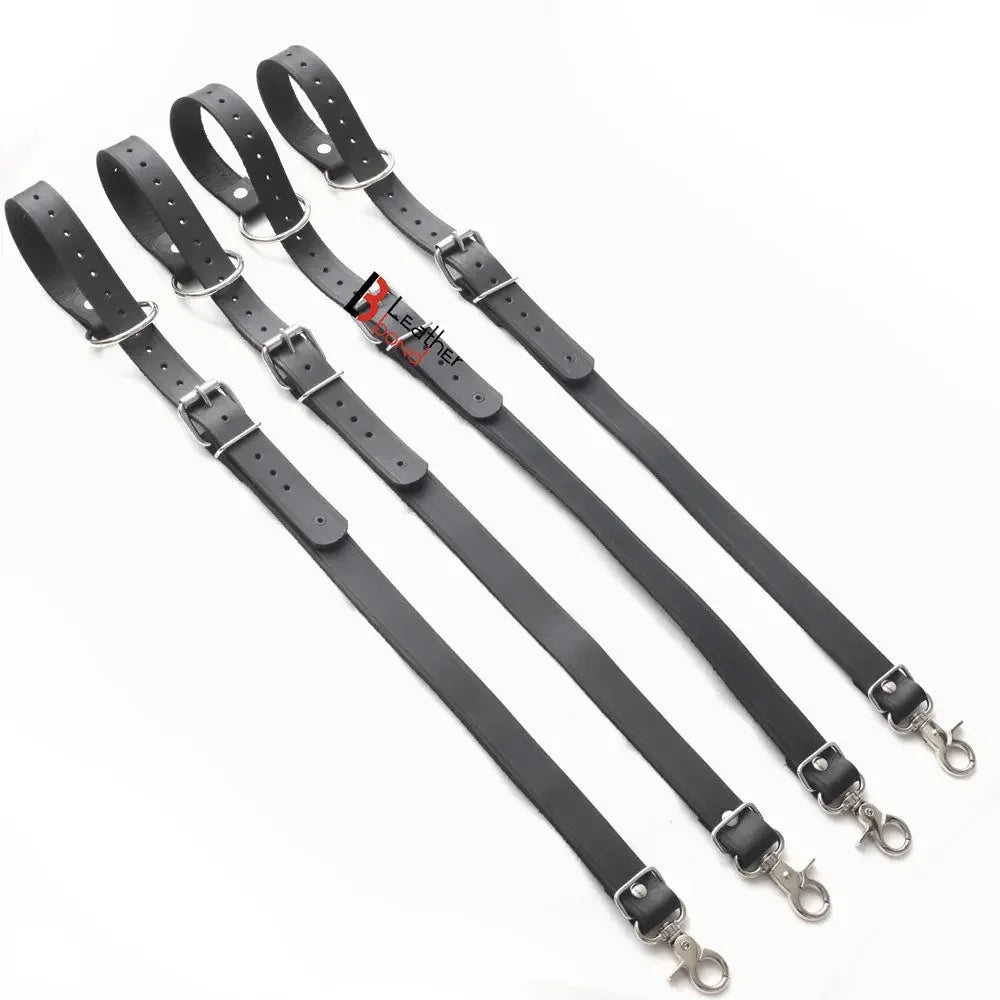 4 Bed Restraints Leather Straps BDSM Gear | Real Cowhide – Leather Bond